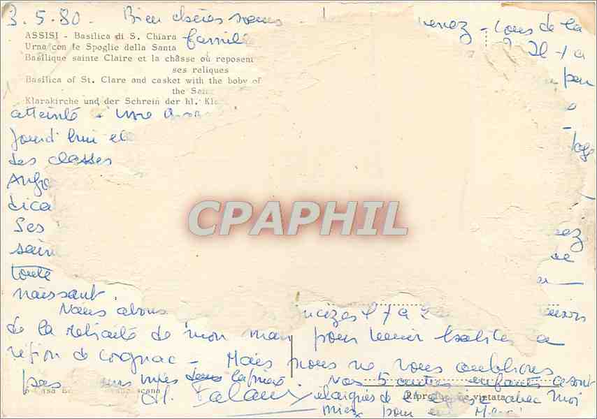 Modern Postcard Assisi Basilica di S. Chiara Basilica of St. Clare and ...