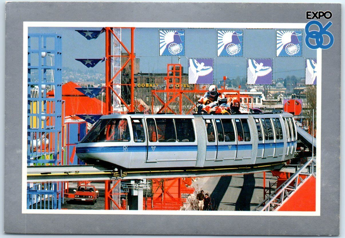 The monorail, travelling through the fairsite, Expo 86 - Vancouver ...
