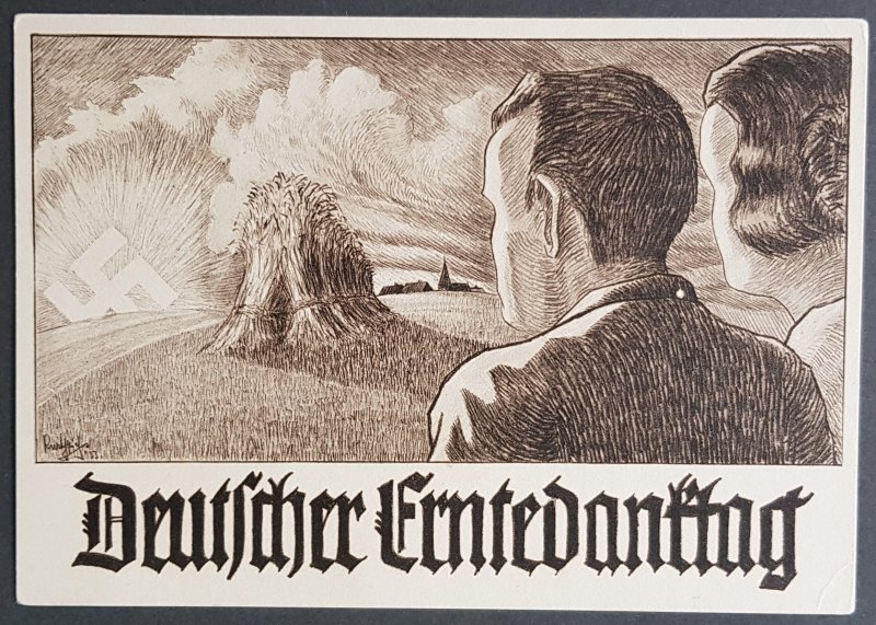 Third Reich Nsdap Original Propaganda Postcard Swastika Sunrise ...
