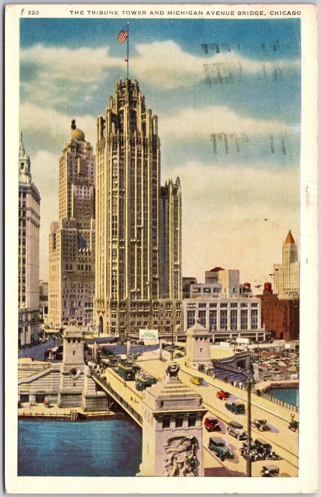 1950's Tribune Tower & Michigan Avenue Bridge Chicago Illinois Posted ...