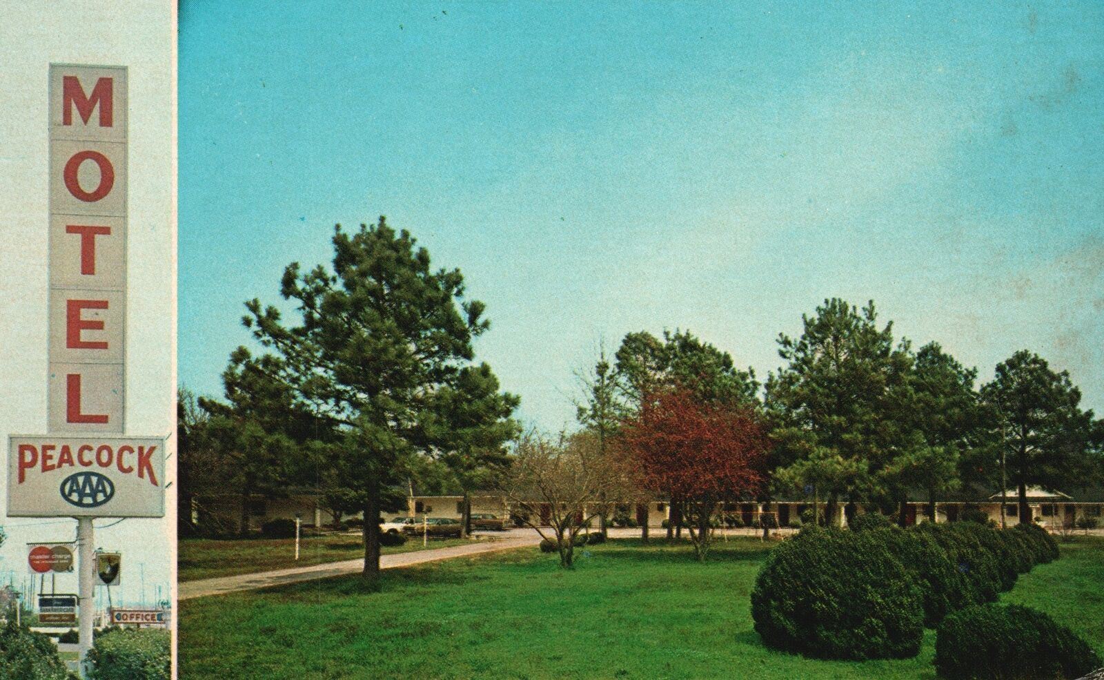 Vintage Postcard The Peacock Motor Inn Eastern Shore Cape Charles ...