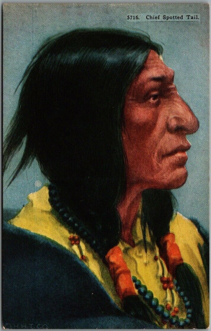 Vintage Native Americana / Indian Postcard "Chief Spotted Tail" HHT ...