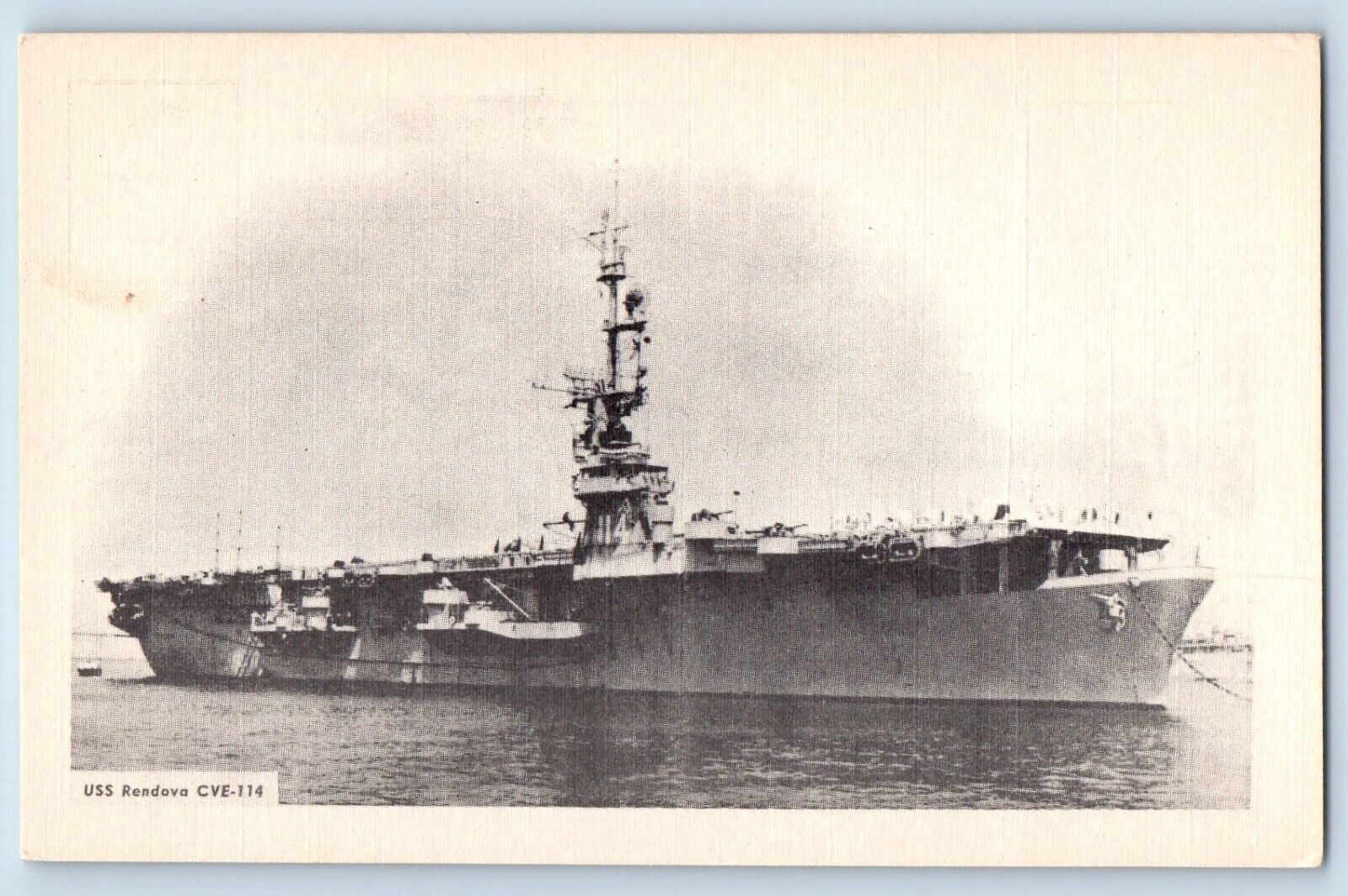 USS Rendova CVE-114 Postcard US Navy Military Ship c1910's Unposted ...