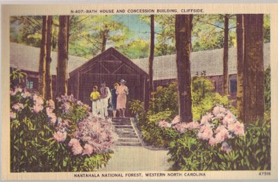 Nantahala Nat'l Forest NC - Cliffside bath house and concession ...