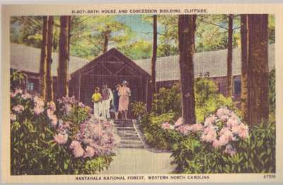 Nantahala Nat'l Forest NC - Cliffside bath house and concession ...