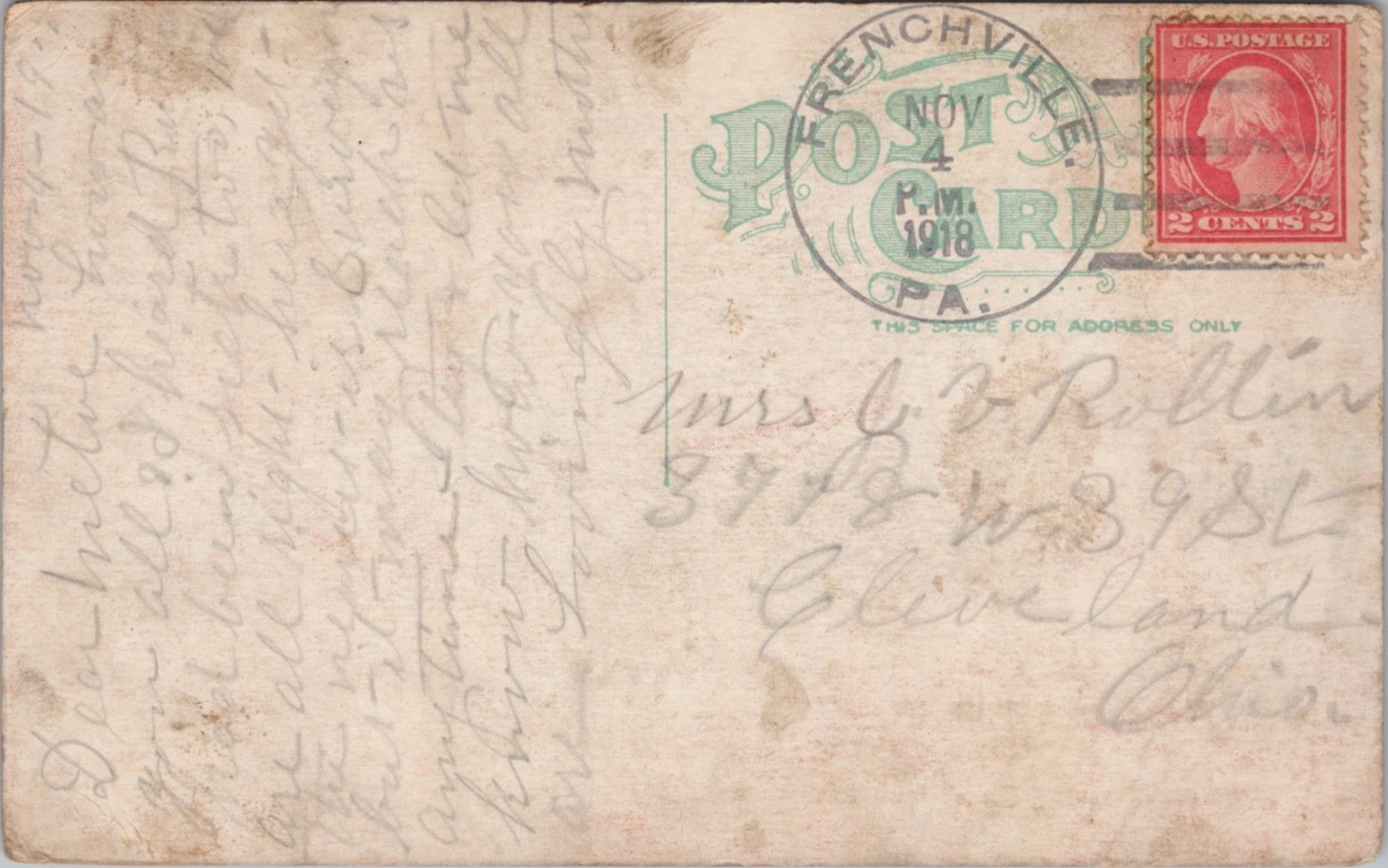 Oh Say Can You See Patriotic Uncle Sam WW1 Frenchville PA p.o. 1918 ...