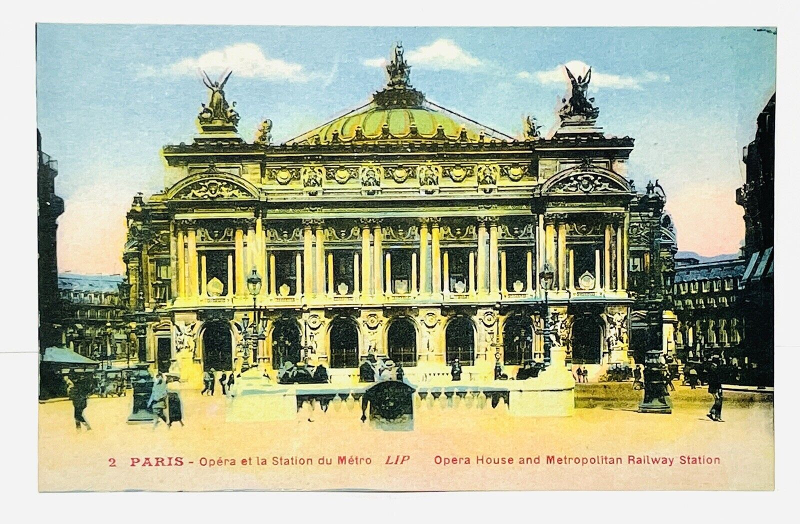 Vintage Postcard Paris France Opera House and Railroad Station | Europe ...