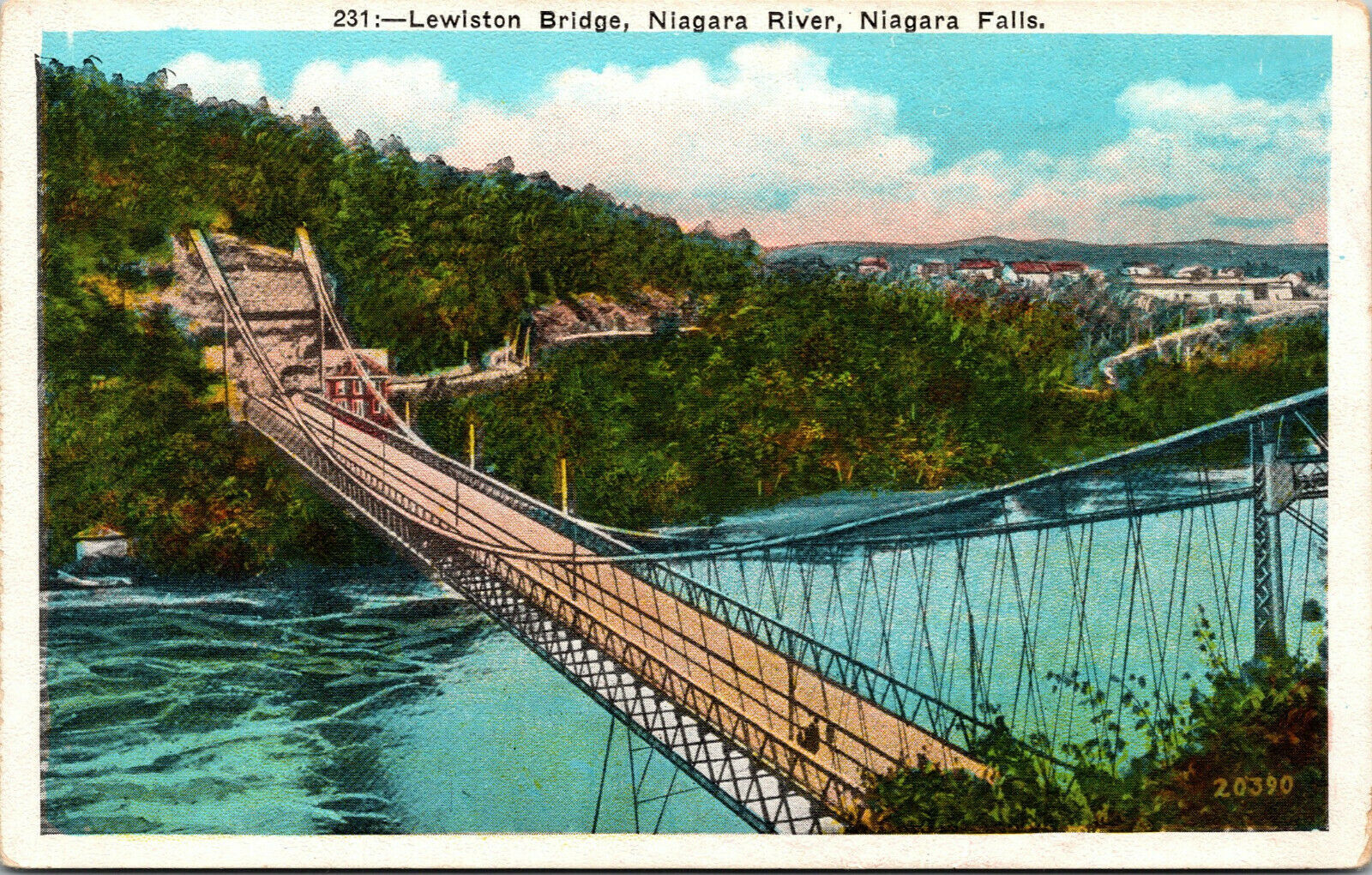 Vtg 1920s Lewiston Bridge Niagara River Niagara Falls New York NY ...
