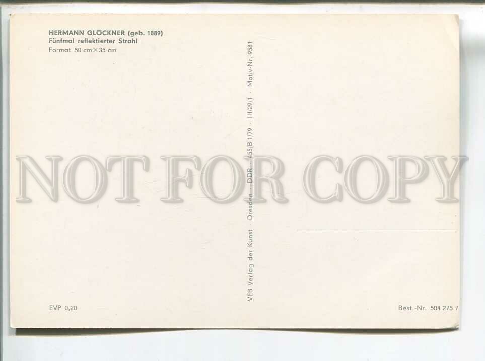 482822 East Germany constructivism Hermann Glockner Beam reflected five ...