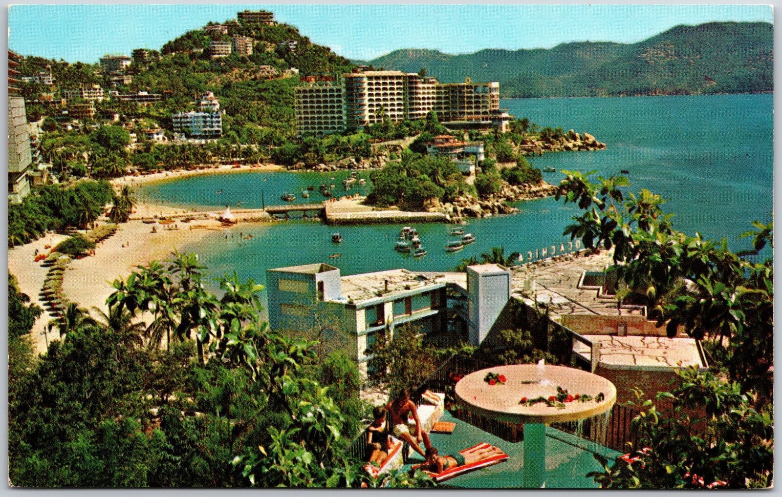 Playas Caleta y Caletilla Acapulco Mexico Beach Resorts Postcard ...