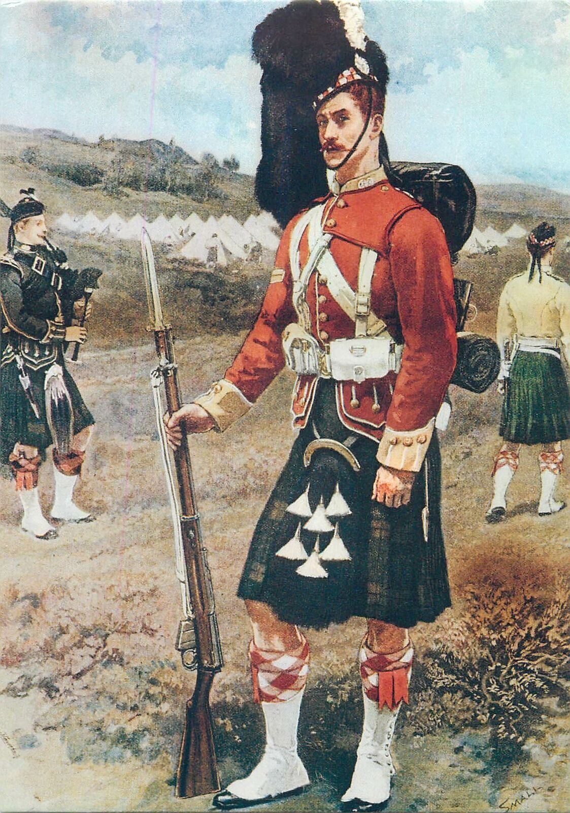 Military postcard an uniforms of the Argyll Sutherland Highlanders ...