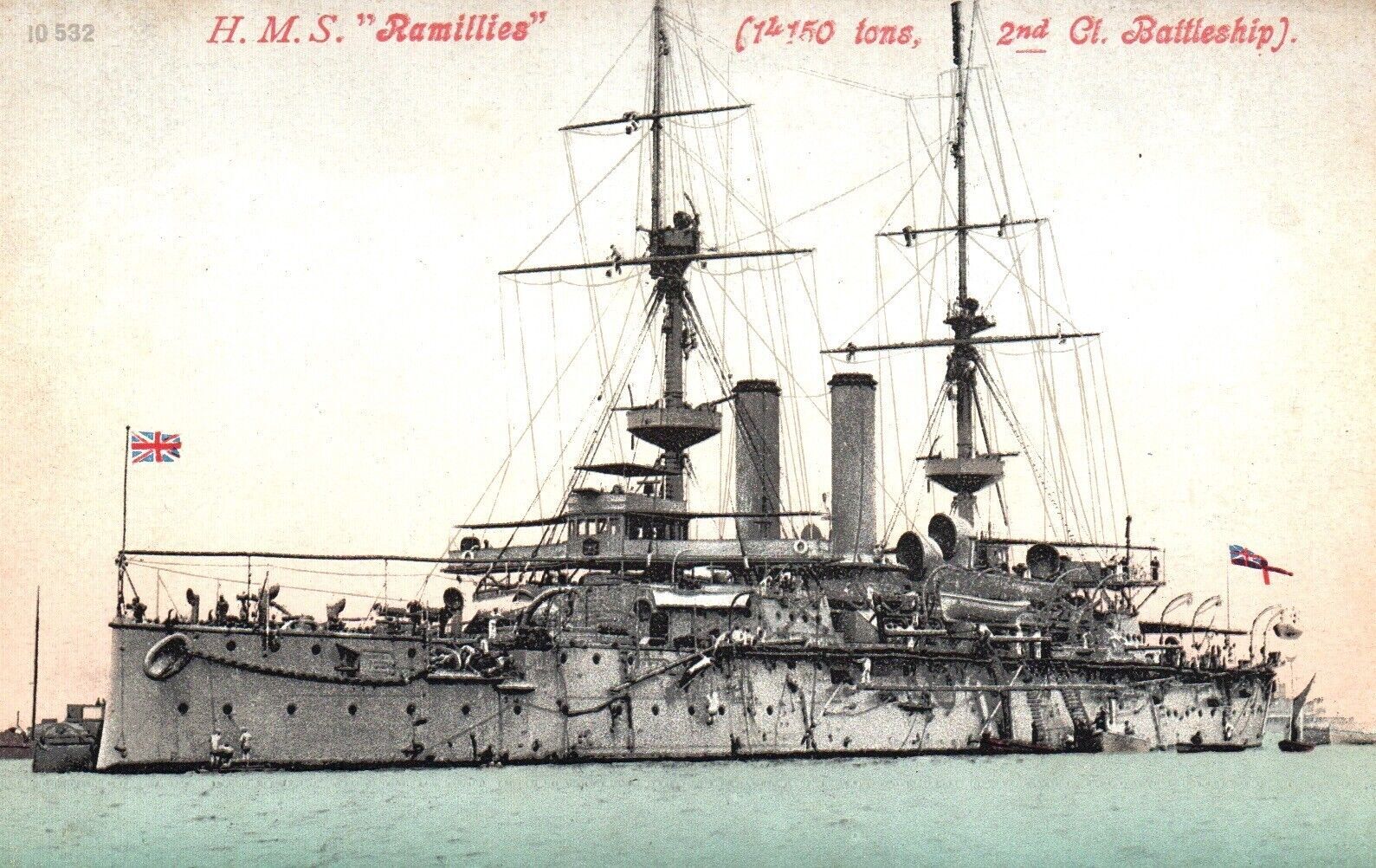 Postcard Royal Navy HMS Ramillies Battleship WWI | Europe - Belgium ...