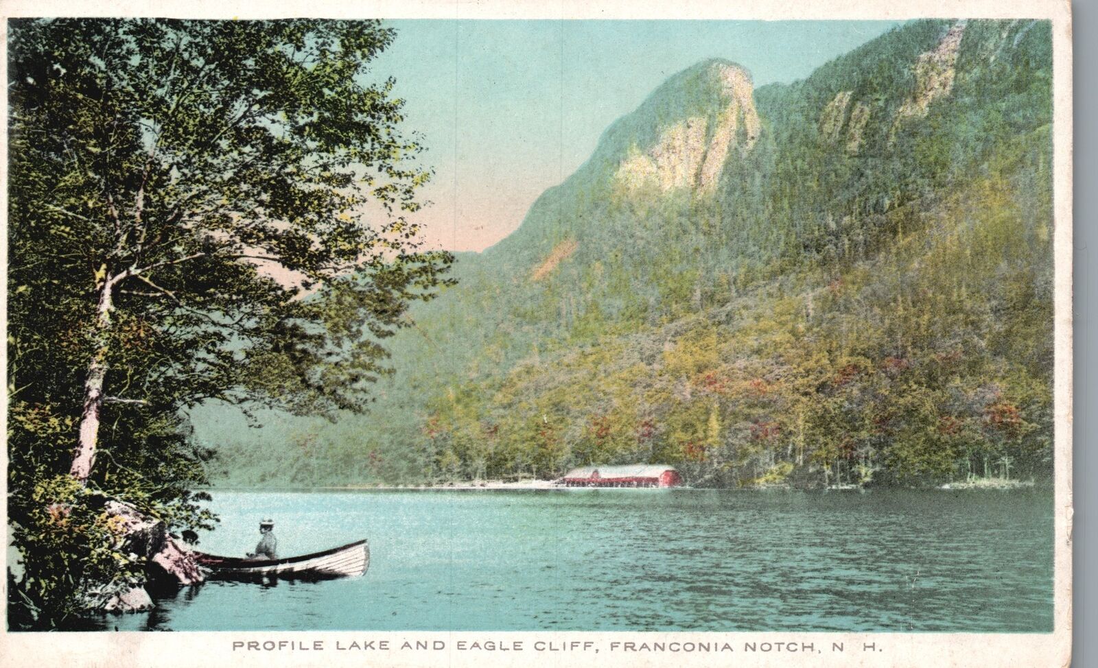 Vintage Postcard Profile Lake and Eagle Cliff Franconia Notch New ...