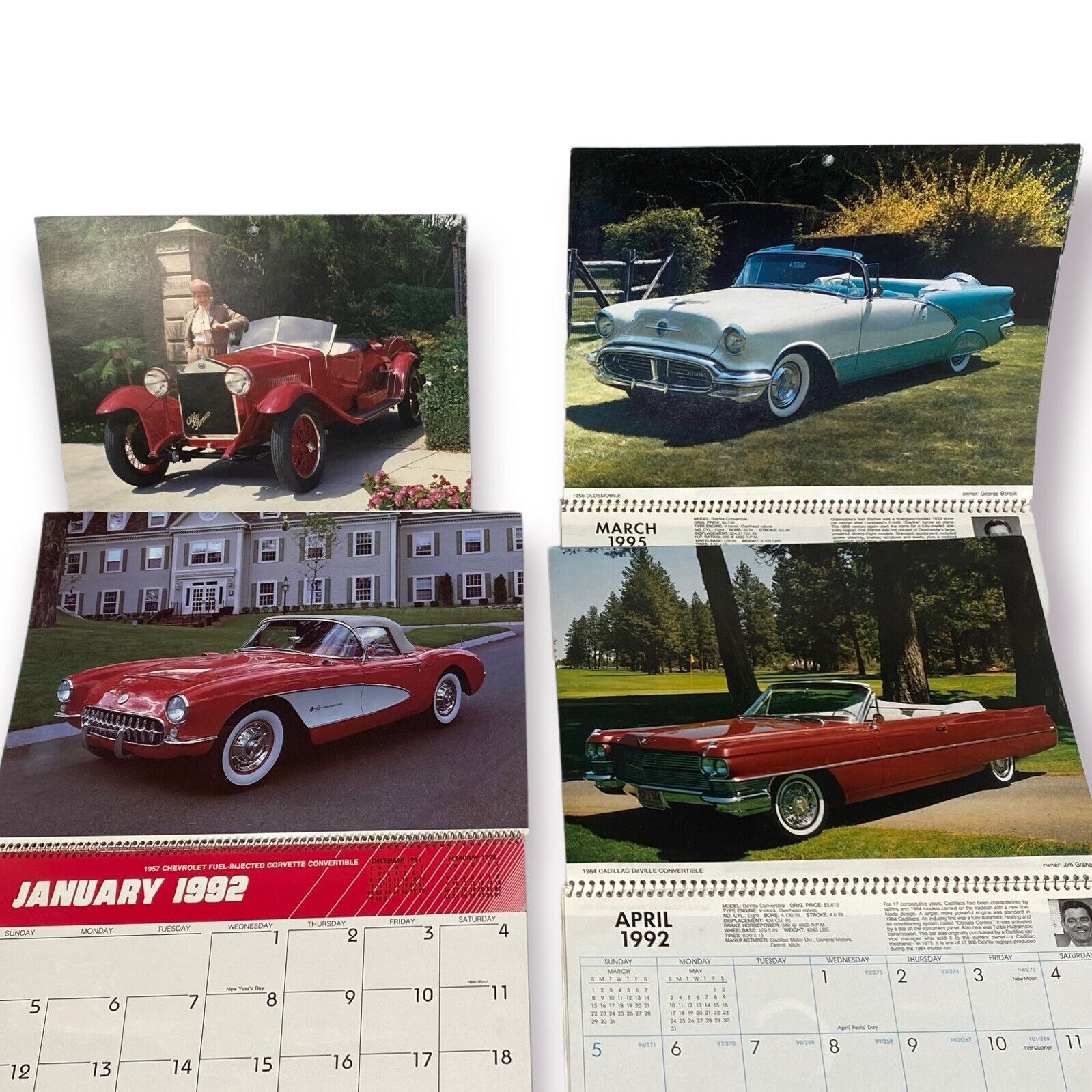 1990s Lot of 4 Vintage Calendars Depicting Classic Cars | Ephemera ...