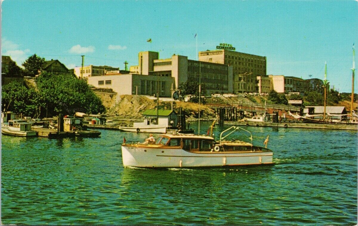 Nanaimo BC Waterfront Malaspina Hotel Boat Vancouver Island Unused ...