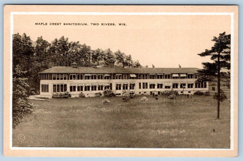 1922 Maple Crest Sanitorium TWO Rivers Wisconsin Tuberculosis Hospital ...