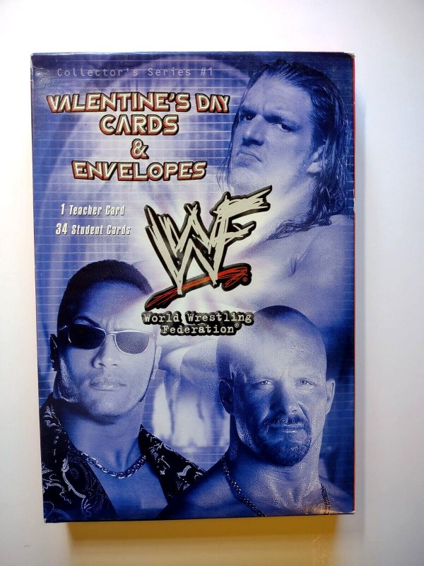 WWF Wrestling Collectors Valentines Day Cards Full Box The Rock Steve ...