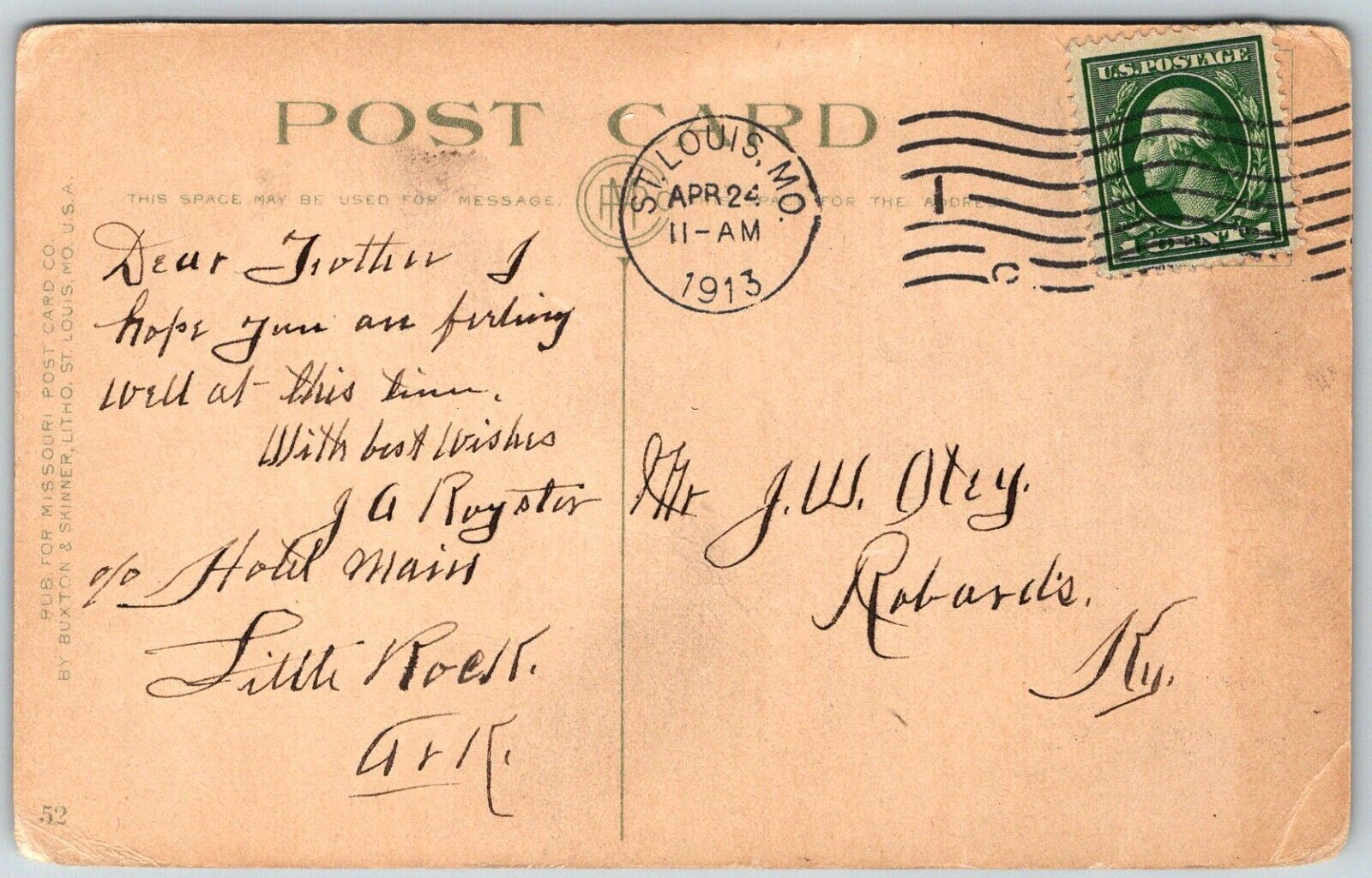 St. Louis Missouri 1913 Postcard Masonic Home Of Missouri | United ...