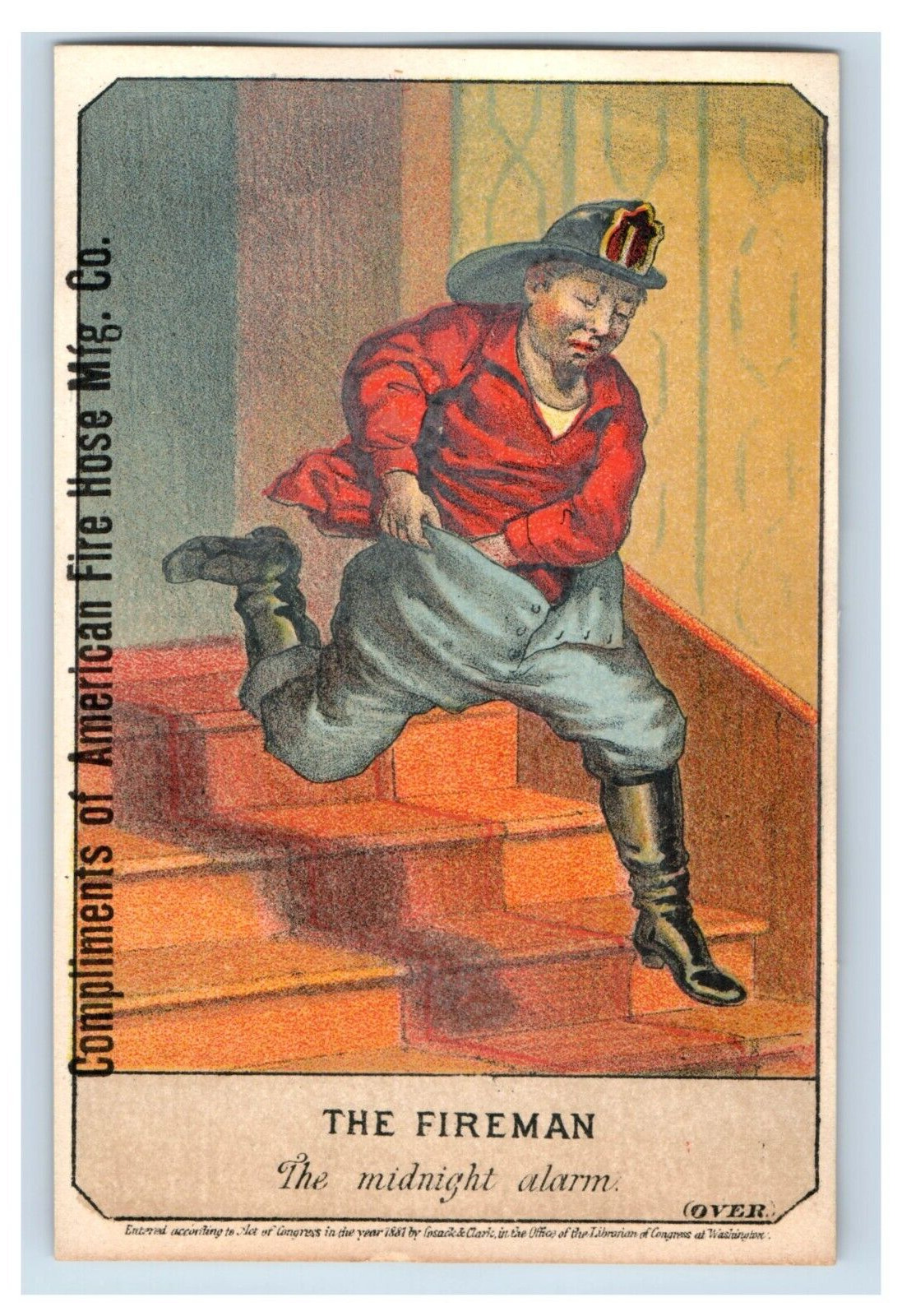 1881 American Fire Hose Mfg. Co. Day In The Life Of A Fireman Set Of 6 ...