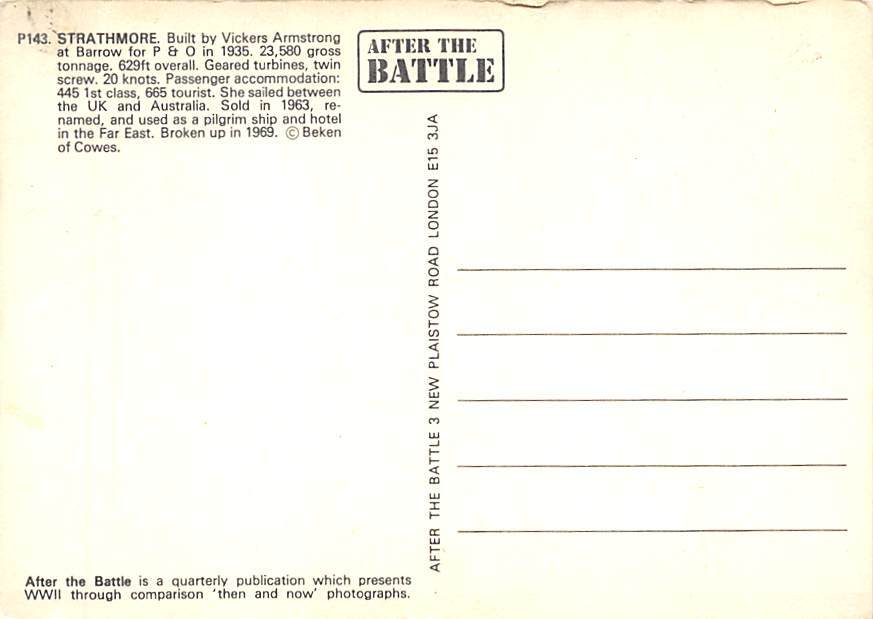 R.M.S. Strathmore Built by Vickers Armstrong R.M.S. Strathmore, P & O ...