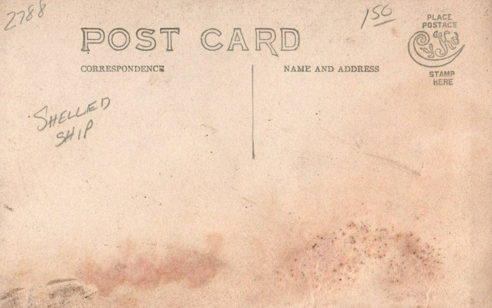 RPPC German Navy Destroyer Shelled Mangled Cargo Ship WWI Postcard ...