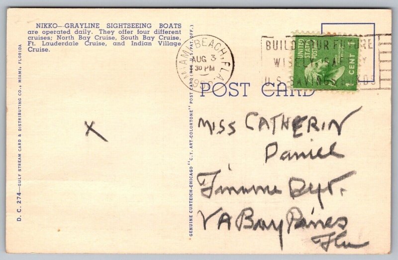 Boat Fred Snite Jrs Home Miami Beach Florida Palms Linen Waterfront VNG ...