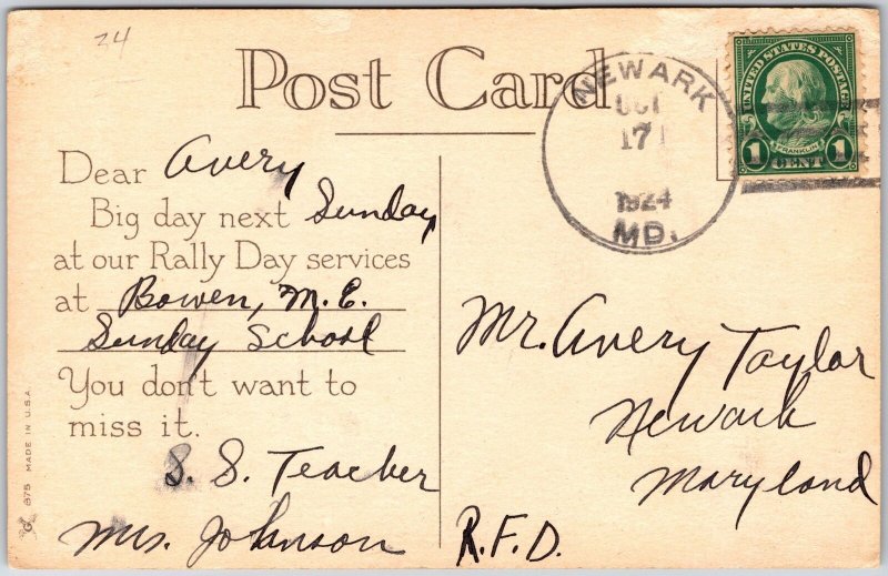 1924 Rally Day Every Boy And Girl Present On Rally Day Posted Postcard ...