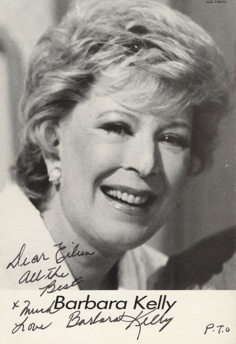 Barbara Kelly Canadian Actress Vintage Hand Signed Photo & Dyslexia ...
