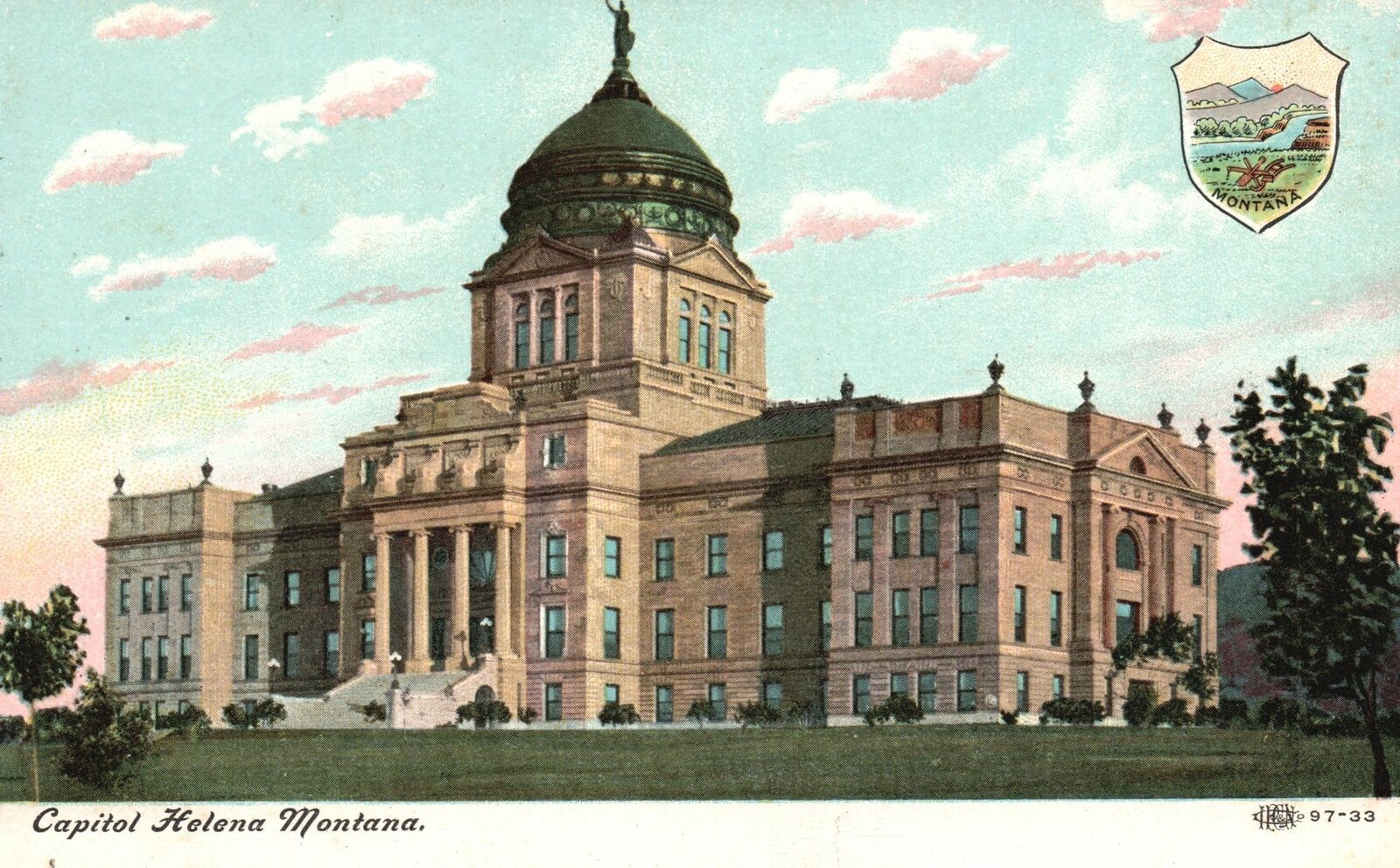 Vintage Postcard 1910's The State Capitol Building Helena Montana MT ...