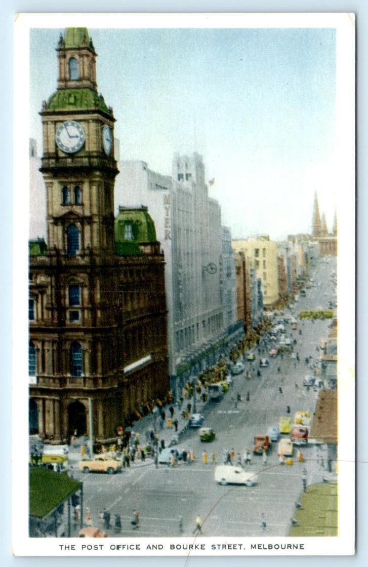 MELBOURNE, AUSTRALIA ~ Post Office BOURKE STREET Scene 1940s-50s ...