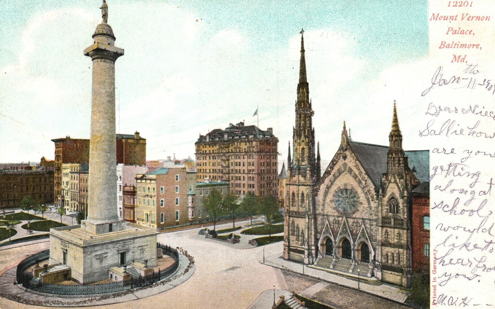 Vintage Postcard 1907 Mount Vernon Palace Building Baltimore Maryland ...