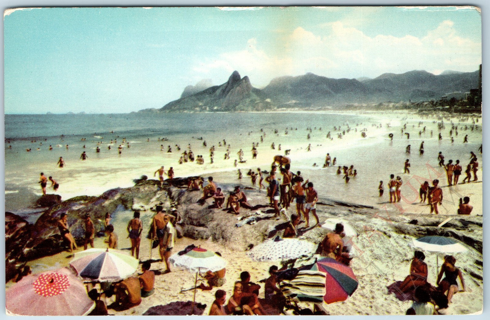 c1950s Rio de Janeiro Brazil Arpoador Beach Varig Airline South America ...