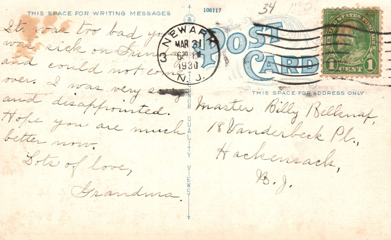 Vintage Postcard 1930's City Hall Building Historic Landmark Newark New ...