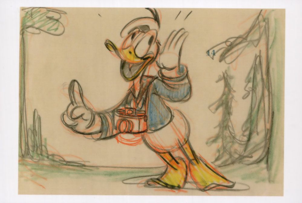 Donald Duck Camera WW2 Cartoon Painting Walt Disney Postcard | Topics ...