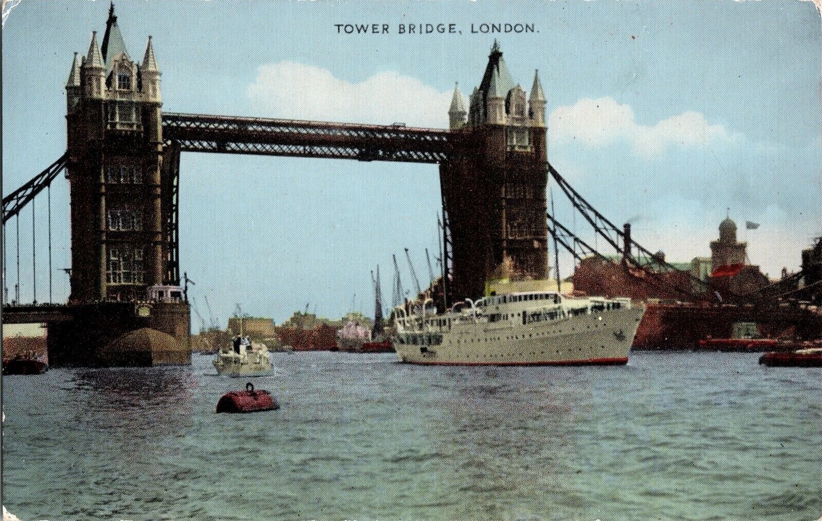 Tower Bridge London Boat Pool Shipping Dennis Sons Newcolour Postcard ...