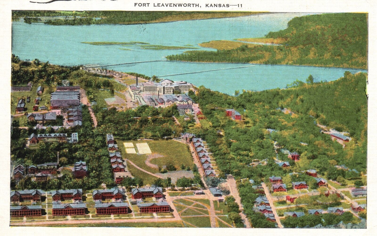 Vintage Postcard 1920's Fort Leavenworth United States Army ...