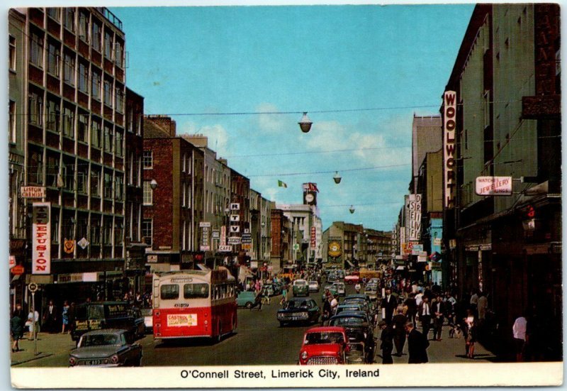 Postcard - O'Connell Street, Limerick City, Ireland | Europe - Ireland ...