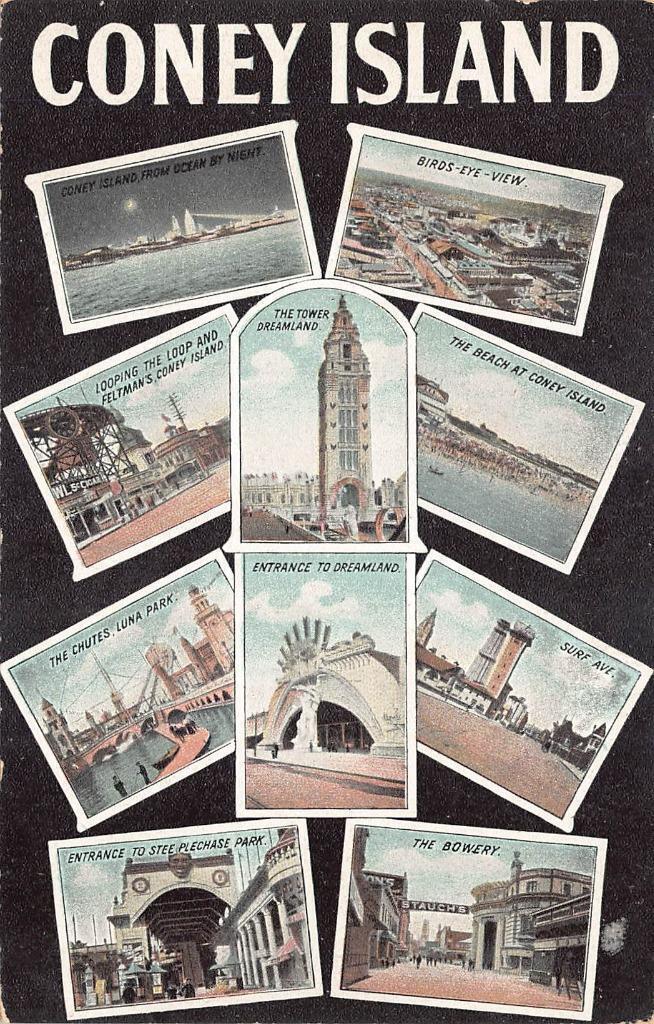 Coney Island New York Multi-View Postcard (C. 1910) | United States ...