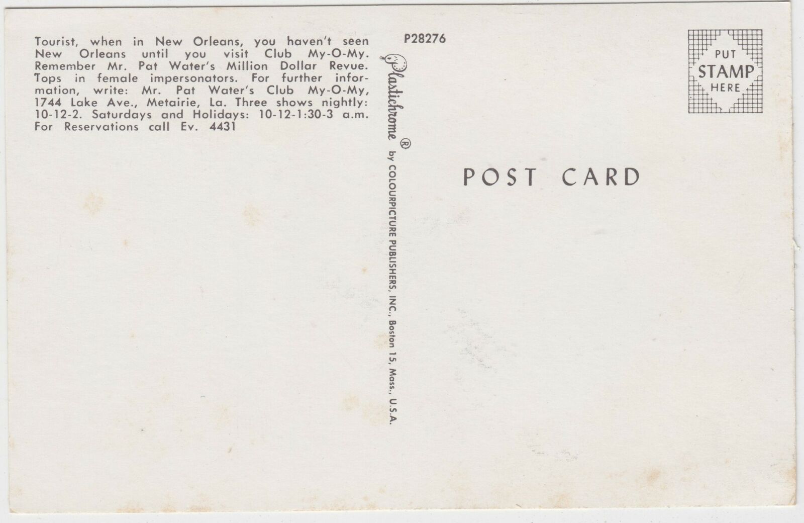 Drag Queen Postcard Club My-O-My World's Most Beautiful Boys in Womens ...