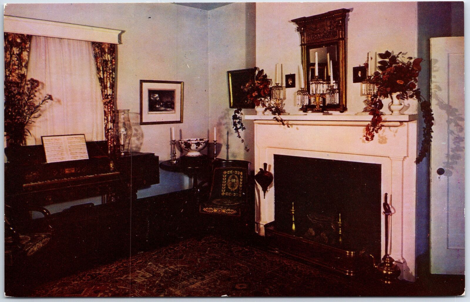 Vintage Postcard Drawing Room ASH Lawn Home of James Monroe ...
