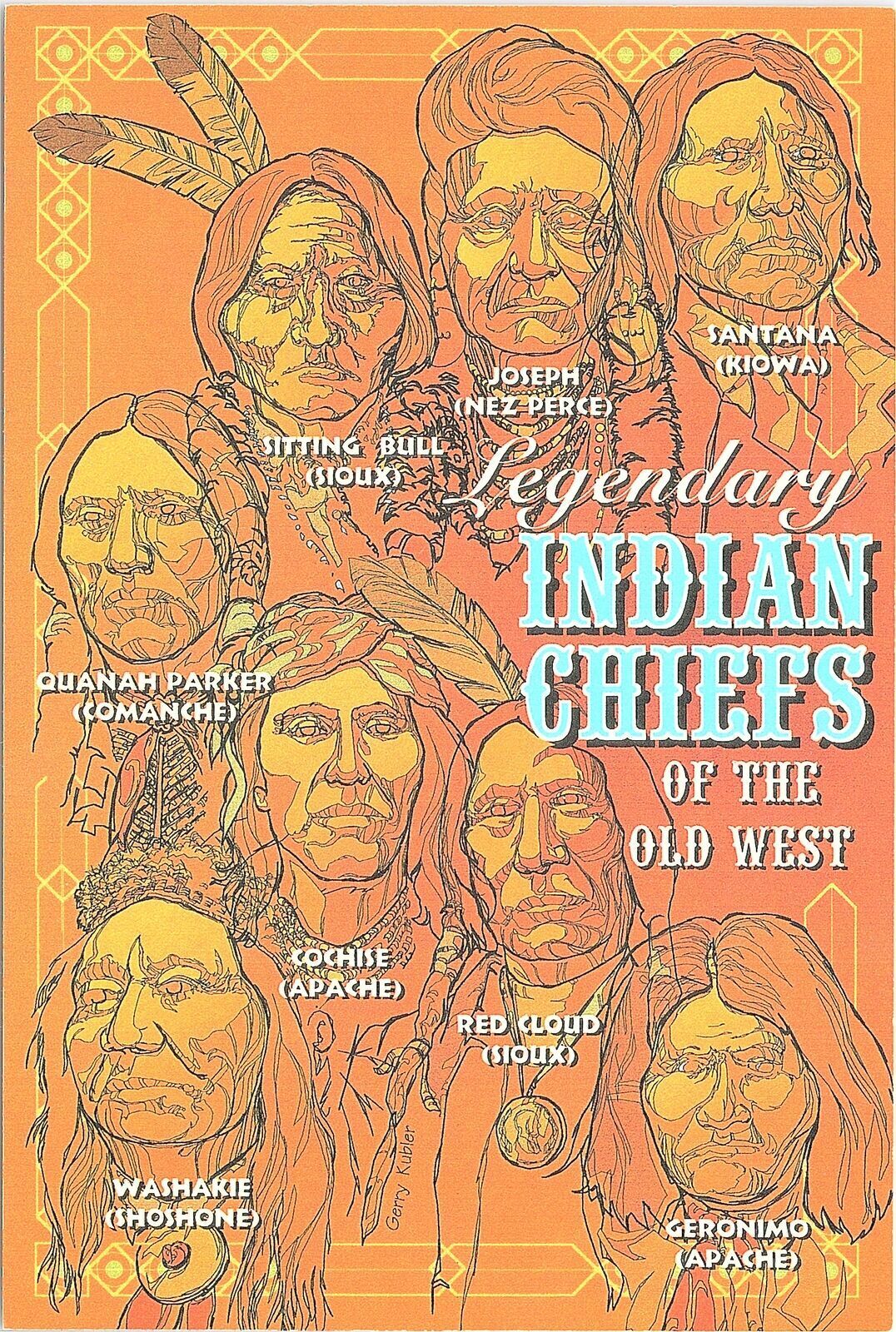 Vintage Continental Size Postcard Legendary Indian Chiefs of the OLD ...