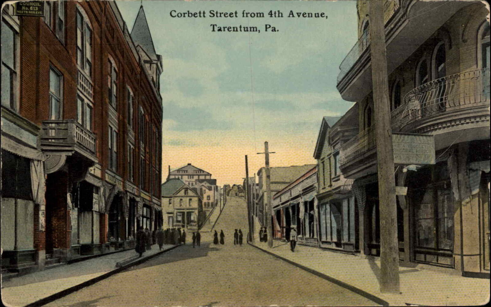 Tarentum Pennsylvania PA Corbett Street c1910 Vintage Postcard | United ...