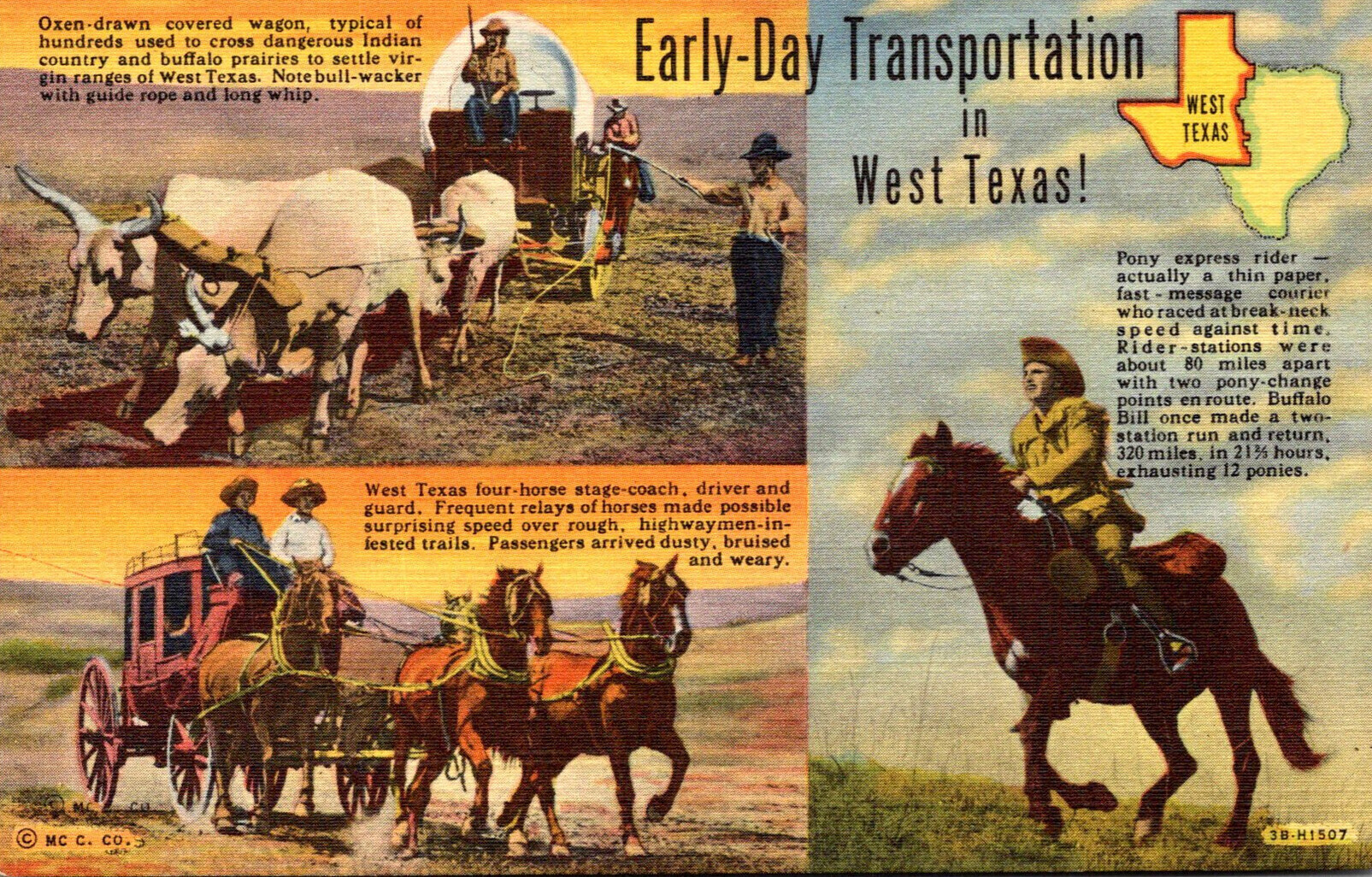 Texas Early Day Transportation In West Texas Pony Express Rider ...