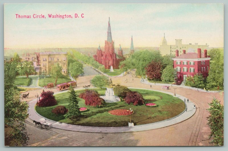 Washington DC~Aerial View Of Thomas Circle~c1910 Postcard | United ...