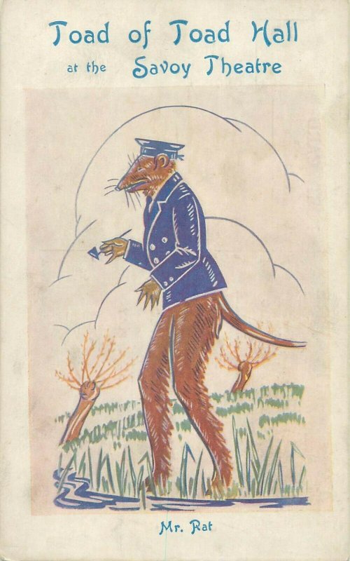 Early rare advertising THE SAVOY THEATRE Toad of Toad Hall characters Mr. Rat | Topics ...