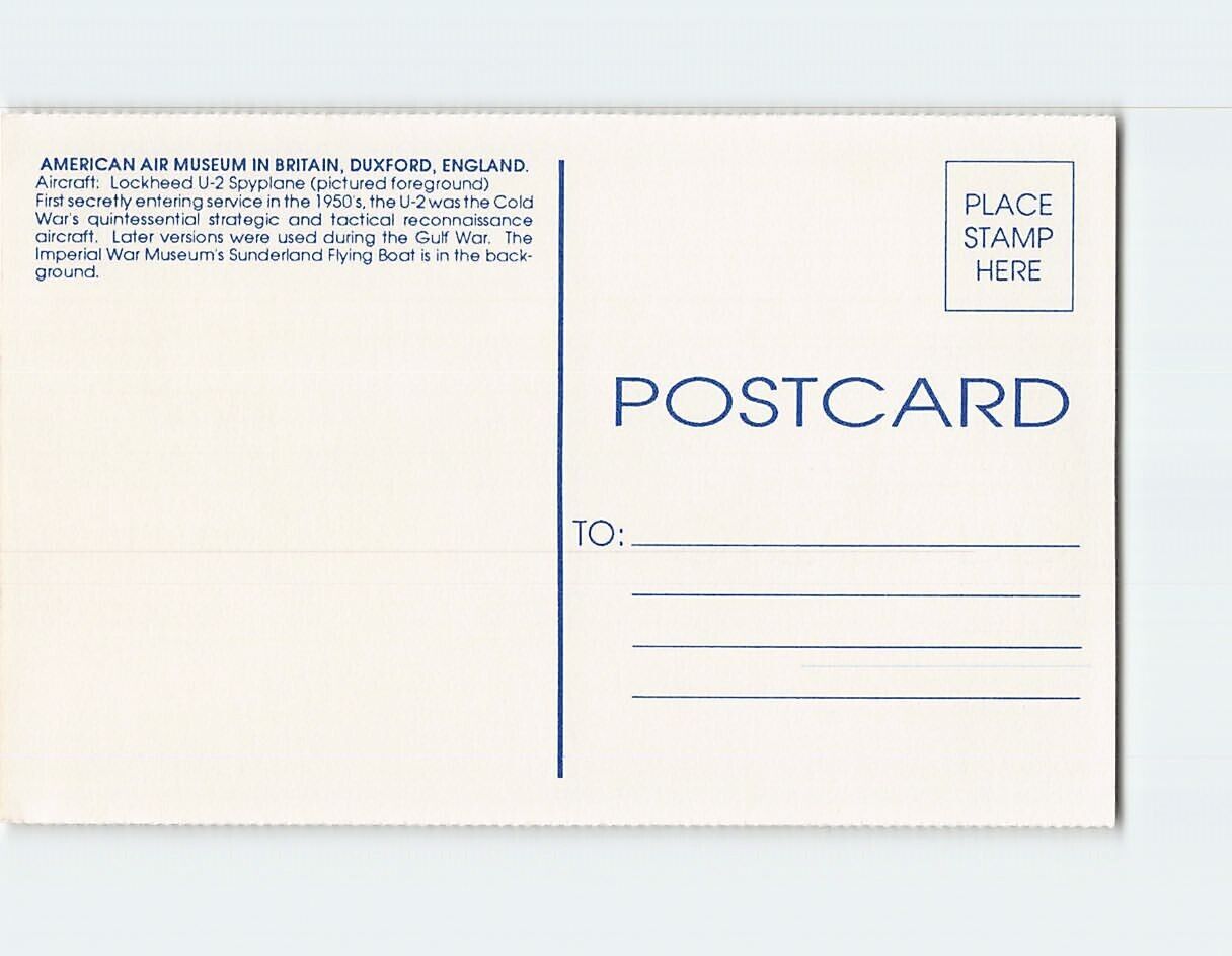 Postcard Lockheed U-2 Spyplane, American Air Museum In Britain, Duxford ...