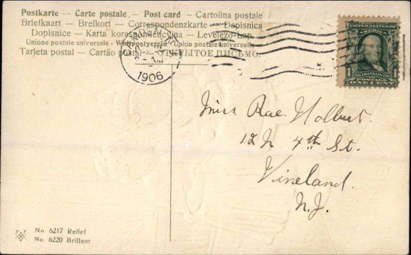 Christmas Cherub Mail Carrier Delivery Boy PFB c1910 Postcard - Glitter ...