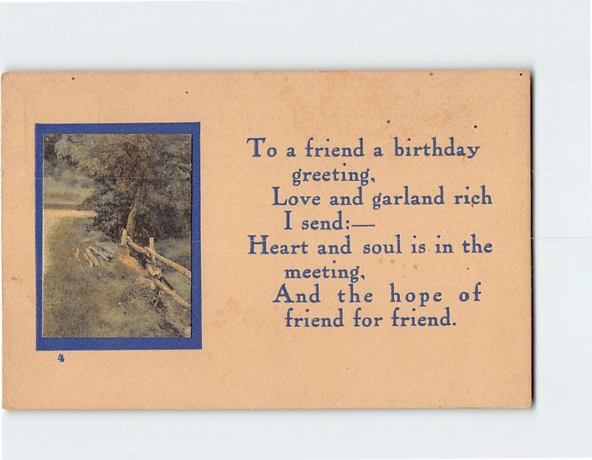 Postcard Birthday Greeting Card with Poem and Art Print | Other ...