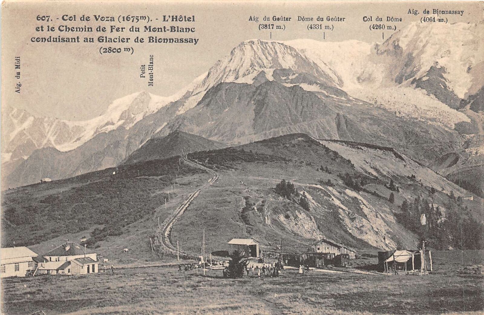 br107429 col de voza l hotel et le chemin de fer du mont blanc france ...