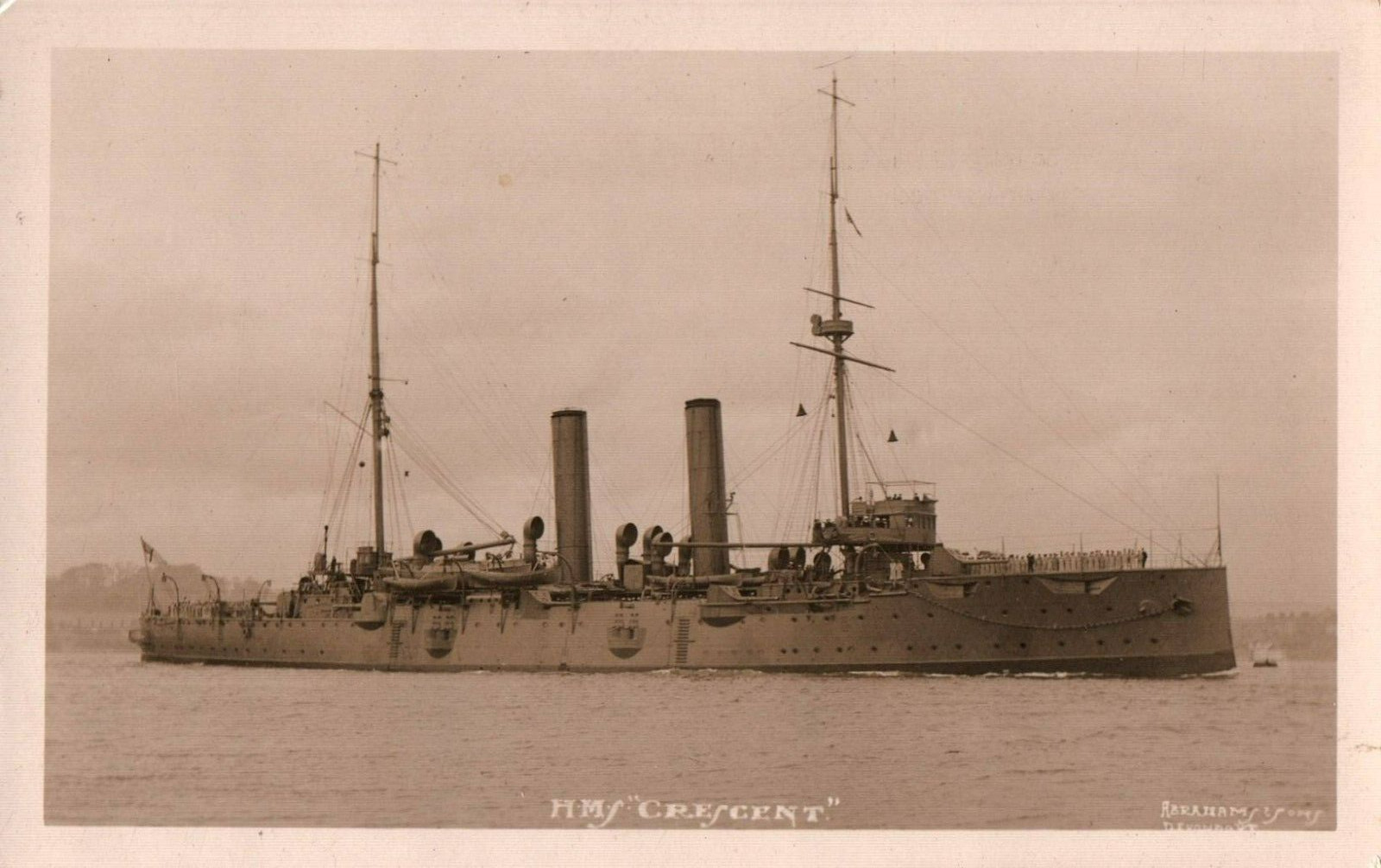 RPPC Photo British Royal WWI Navy HMS Crescent Cruiser | Other ...